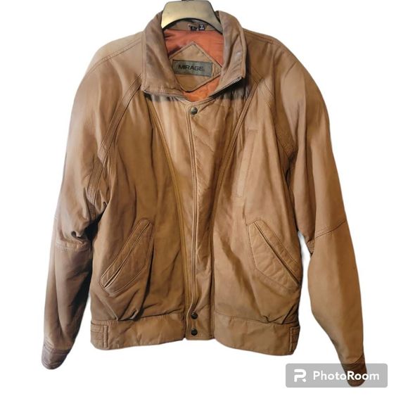 Mirage | Jackets & Coats | Vintage Mirage Brown Aviator Bomber Pilot ...